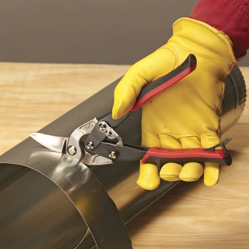 Malco Offset Aviation Snips Left (Red) - The Supply Maverick